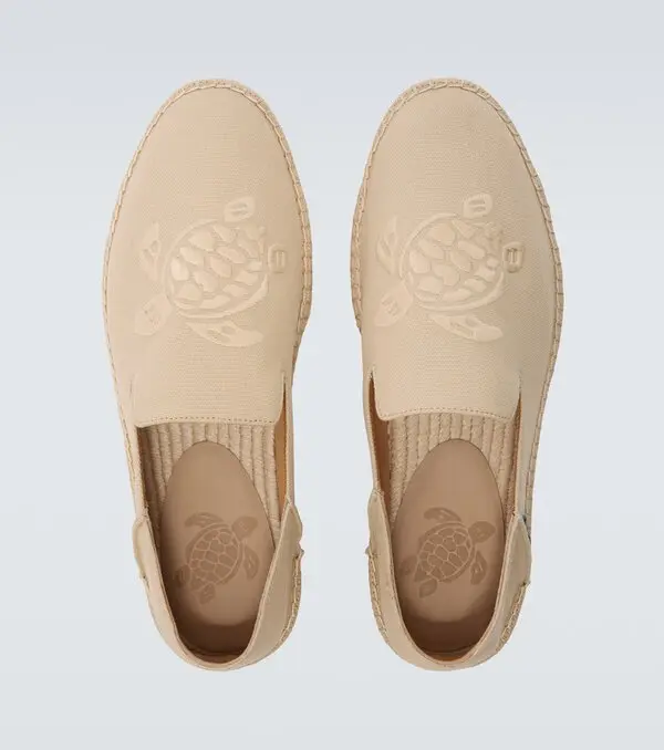 Vilebrequin Embroidered Canvas Espadrilles - Beige