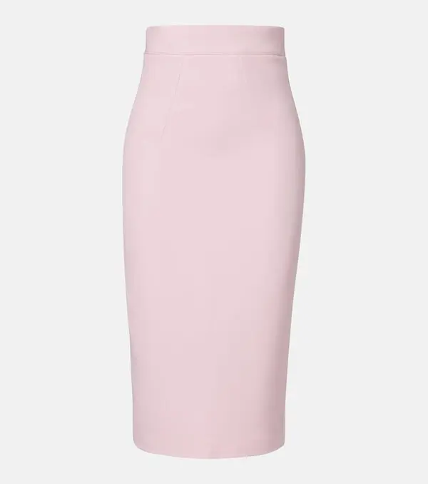 Safiyaa Hokuku Crêpe Pencil Skirt - Pink