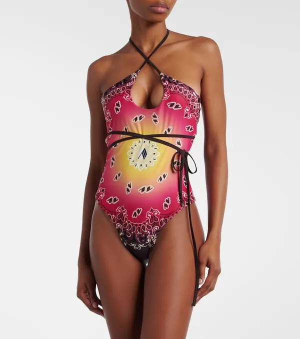 Attico Printed One-piece Swimsuit - Multicoloured