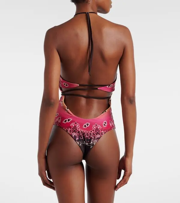 Attico Printed One-piece Swimsuit - Multicoloured