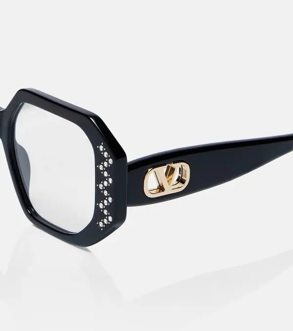 Valentino Garavani Vain Bold Vlogo Octagon Frame Glasses