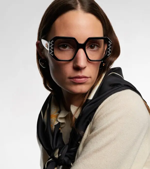 Valentino Garavani Vain Bold Vlogo Octagon Frame Glasses