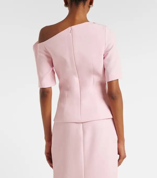 Safiyaa Marley Draped Crêpe Top - Pink