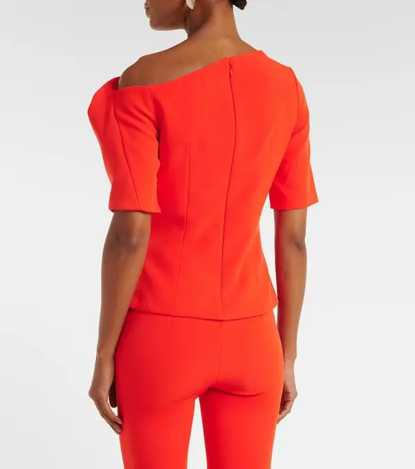 Safiyaa Marley Draped Crêpe Top