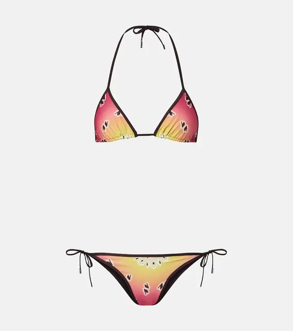 Attico Printed Two-piece Bikini - Multicoloured