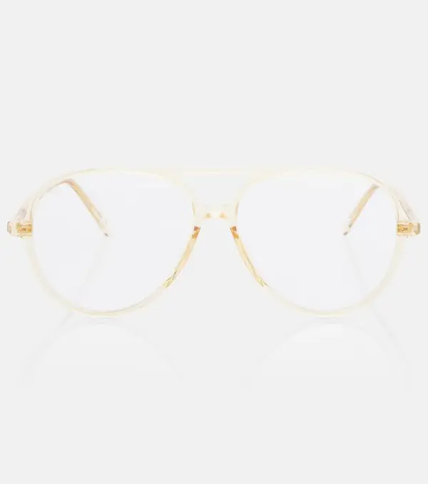 Valentino Garavani Ultralight V Vlogo Aviator Glasses - Orange