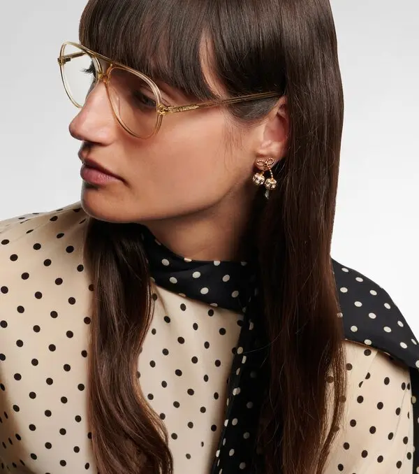 Valentino Garavani V Vlogo Aviator Glasses