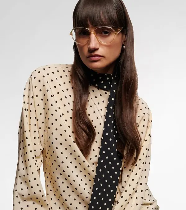 Valentino Garavani V Vlogo Aviator Glasses