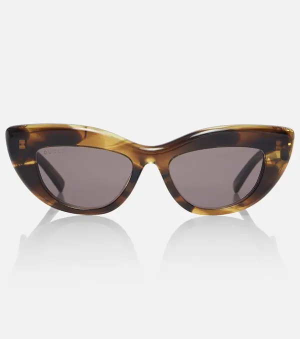 Gucci Double G Cat-eye Sunglasses - Brown
