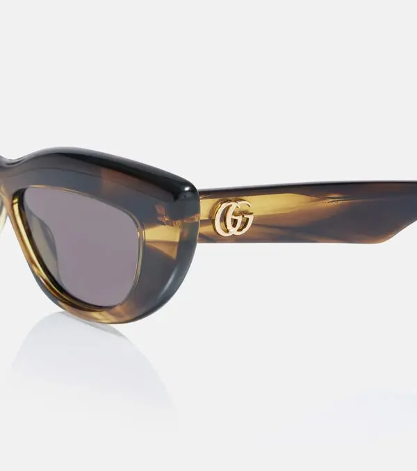 Gucci Double G Cat-eye Sunglasses - Brown