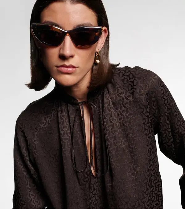 Gucci Double G Cat-eye Sunglasses - Brown