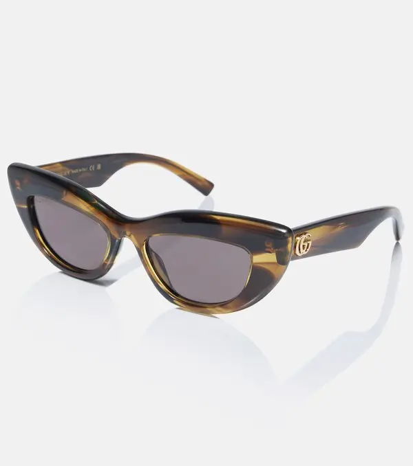 Gucci Double G Cat-eye Sunglasses - Brown