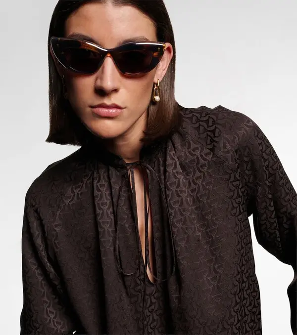 Gucci Double G Cat-eye Sunglasses - Brown