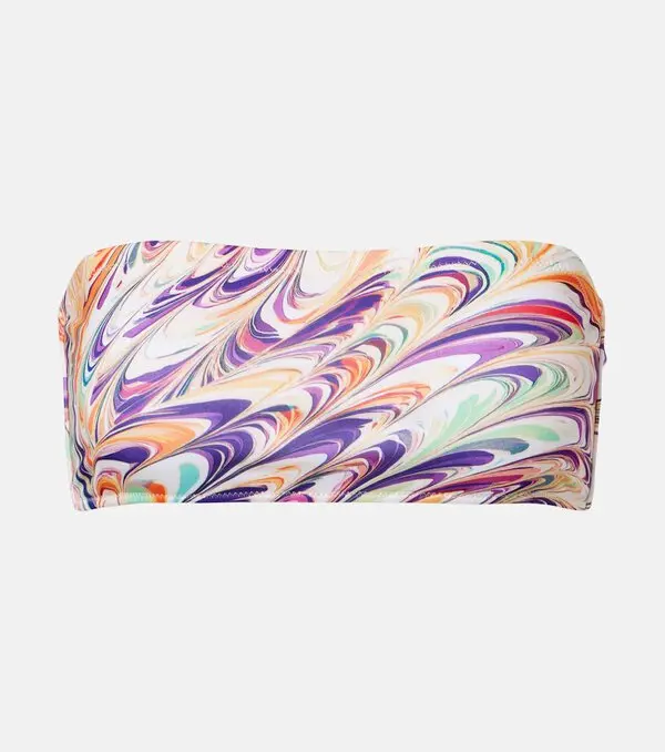 ALEXANDRA MIRO Iris Printed Bandeau Bikini Top - Multicoloured