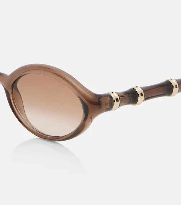 Gucci Bamboo Oval Sunglasses - Brown