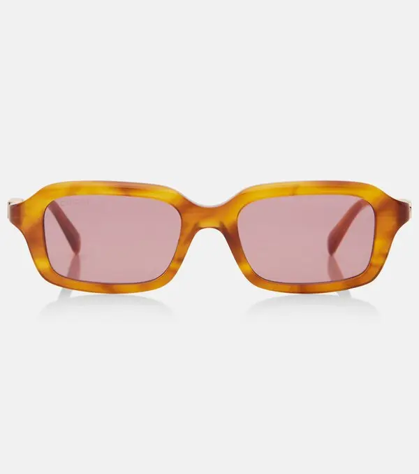 Gucci Signoria Rectangular Sunglasses - Brown