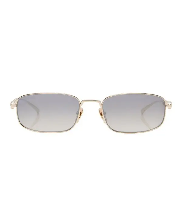 Gucci Crystal-embellished Rectangular Sunglasses - Gold