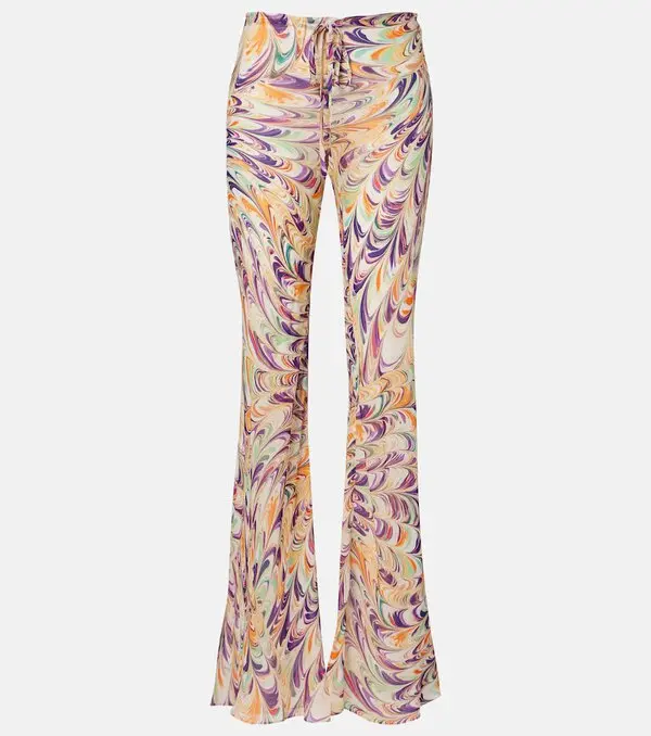 ALEXANDRA MIRO Scarlett Printed Flared Pants - Multicoloured