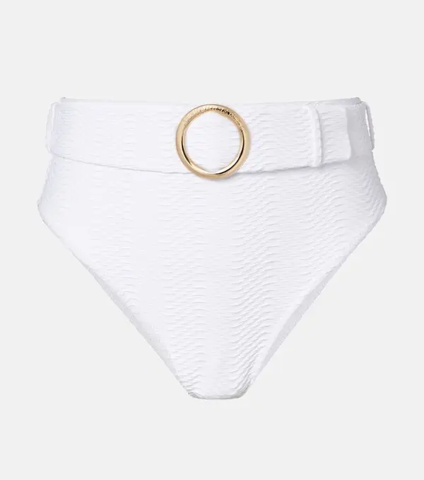 ALEXANDRA MIRO Iris Belted Bikini Bottoms - White