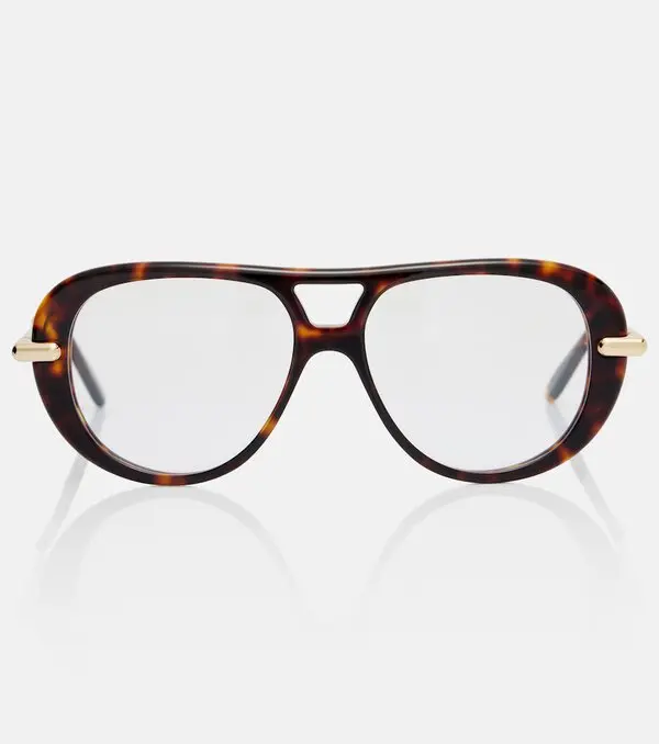 Loewe Slim Aviator Glasses - Brown