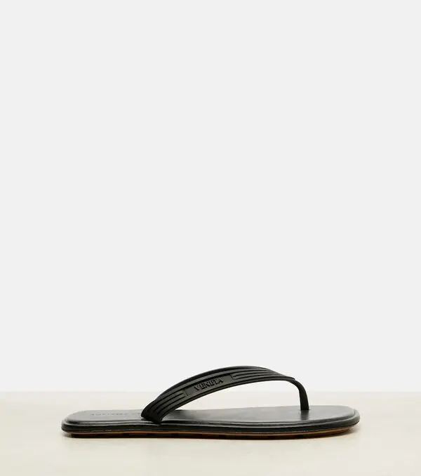 Bottega Veneta Sampieri Thong Sandals - Black