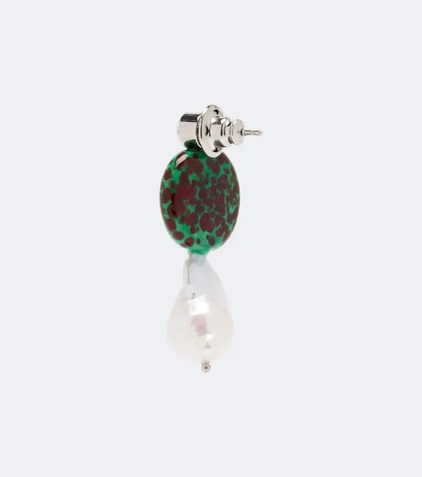 Dries Van Noten Embellished Drop Earrings - Green