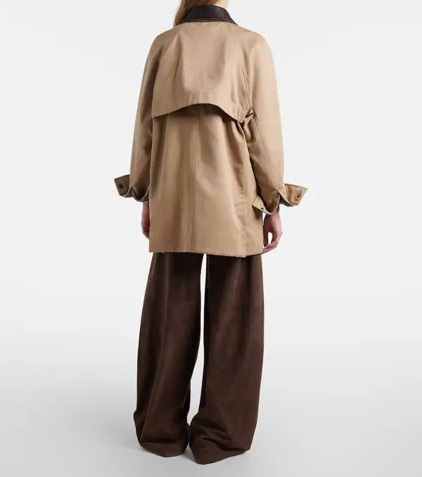 Brunello Cucinelli Suede Wide-leg Trousers - Brown