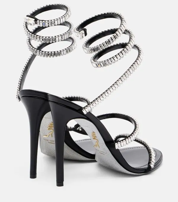 Rene Caovilla Cleo Spark Embellished Leather Sandals