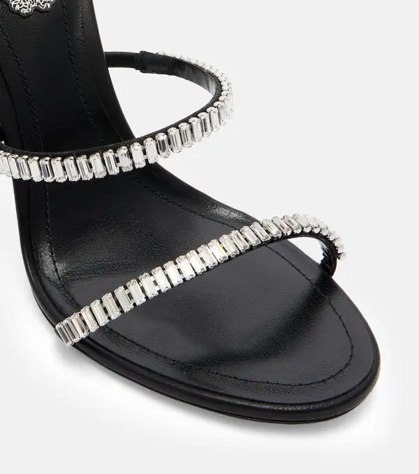 Rene Caovilla Cleo Spark Embellished Leather Sandals