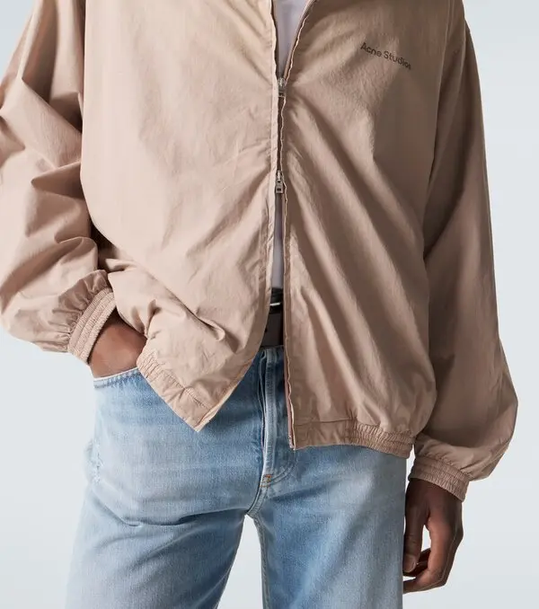 Acne Studios Logo Cotton Poplin Blouson Jacket