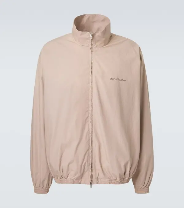 Acne Studios Logo Cotton Poplin Blouson Jacket - Beige