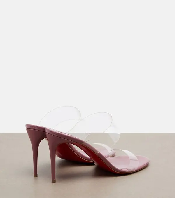 CHRISTIAN LOUBOUTIN Just Nothing Leather-trimmed Tpu Mules