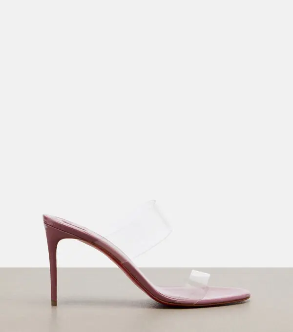 CHRISTIAN LOUBOUTIN Just Nothing Leather-trimmed Tpu Mules