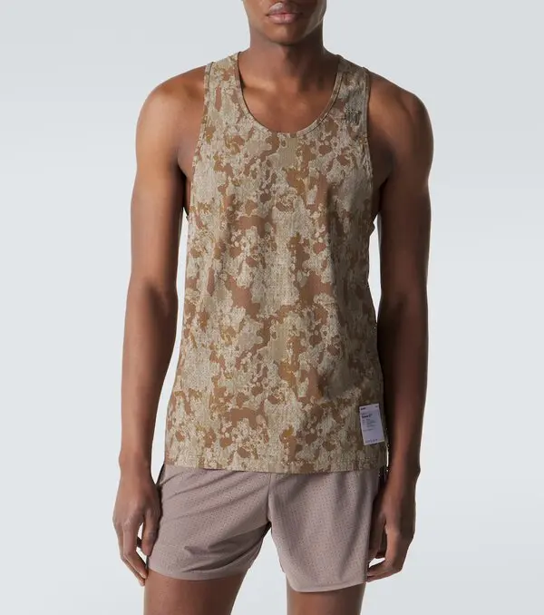 Satisfy Space‑o Camouflage Tank Top - Brown