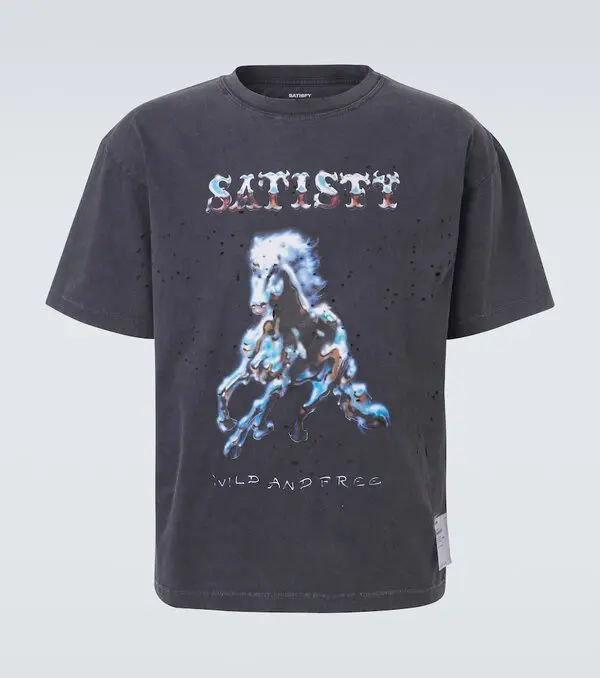 Satisfy Mothtech™ Printed Cotton Jersey T-shirt - Grey
