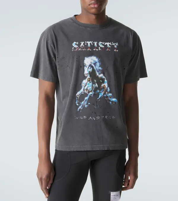 Satisfy Mothtech™ Printed Cotton Jersey T-shirt - Grey