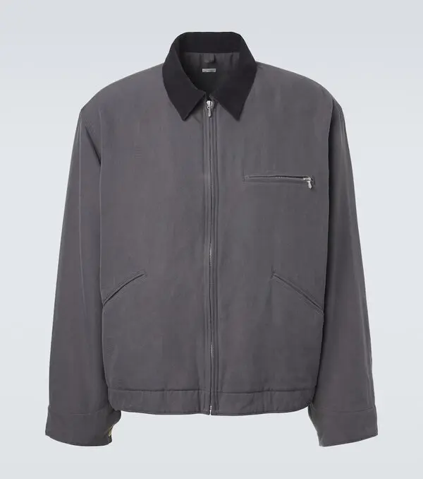 A.PRESSE Vintage Cotton And Silk Twill Jacket