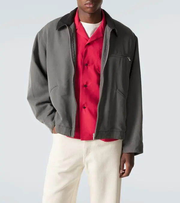 A.PRESSE Vintage Cotton And Silk Twill Jacket