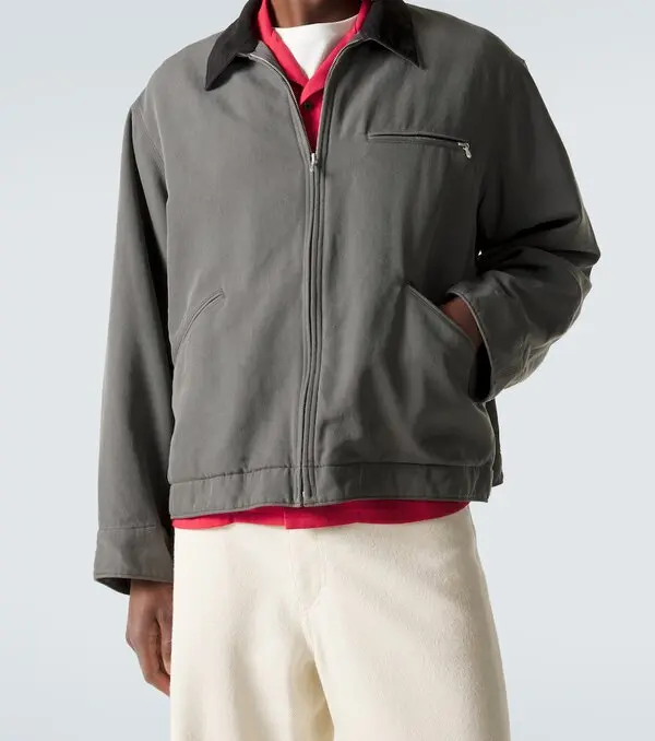 A.PRESSE Vintage Cotton And Silk Twill Jacket