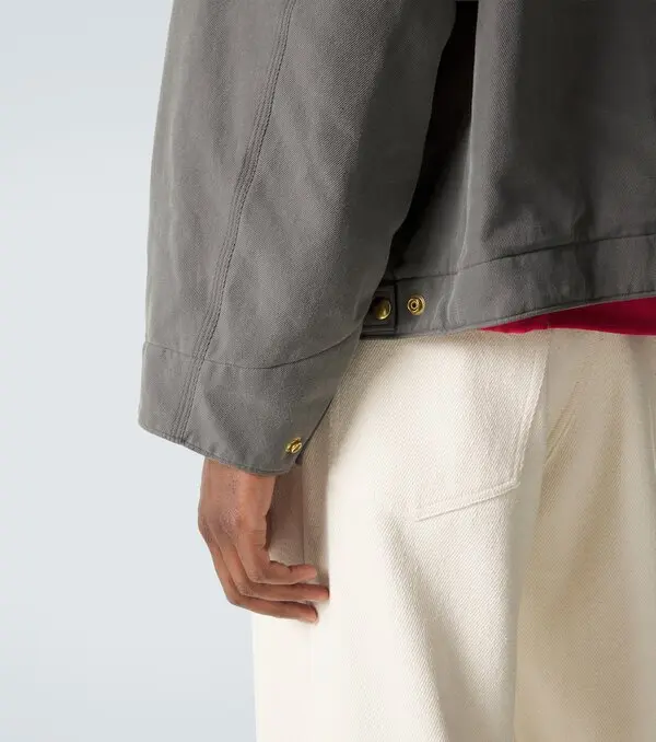 A.PRESSE Vintage Cotton And Silk Twill Jacket