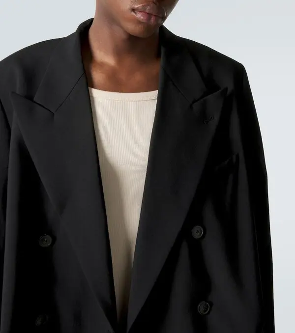 Dries Van Noten Embellished Double-breasted Wool Blazer