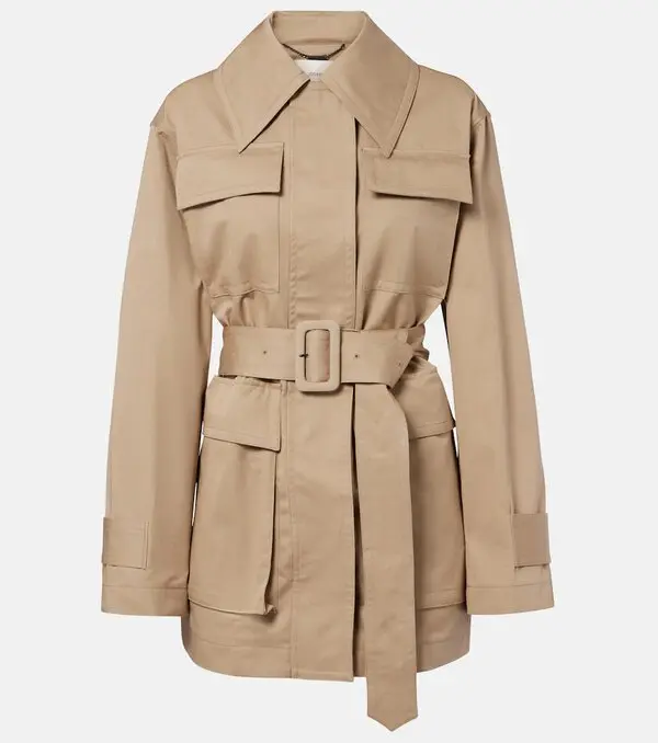 JOSEPH Shama Cotton Trench Coat - Beige