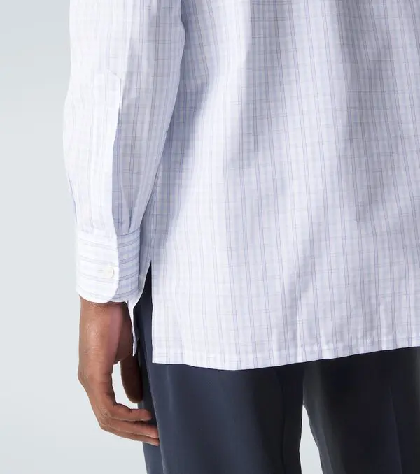 Charvet Checked Cotton Poplin Shirt