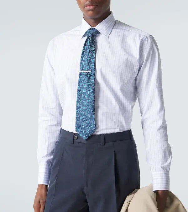 Charvet Checked Cotton Poplin Shirt