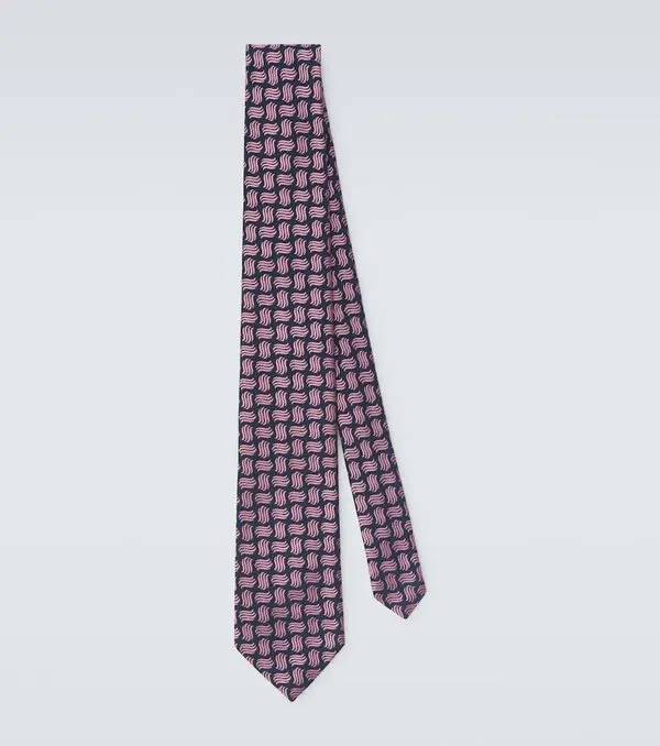Charvet Silk Jacquard Tie - Blue