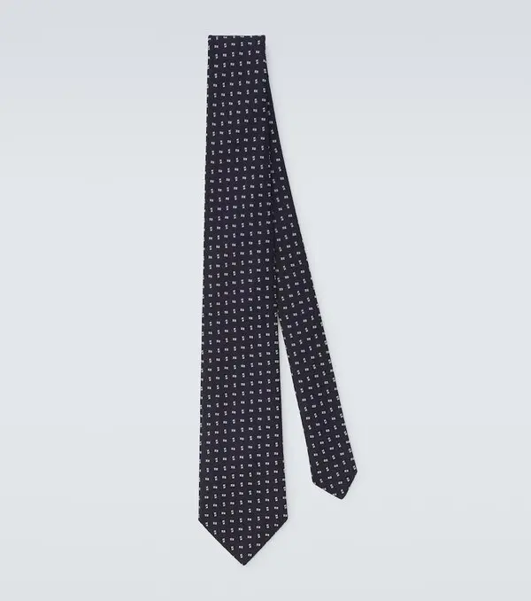 Charvet Silk Jacquard Neck Tie - Blue