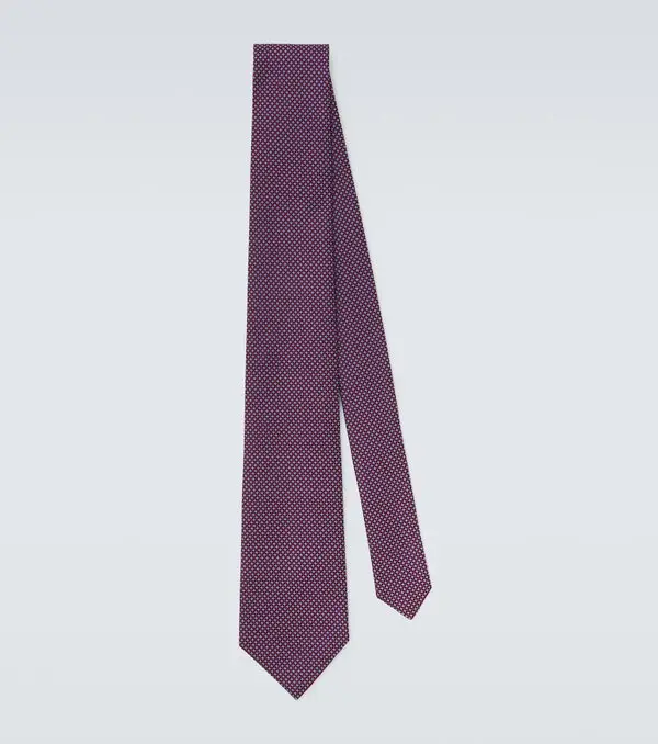 Charvet Silk Jacquard Neck Tie - Blue