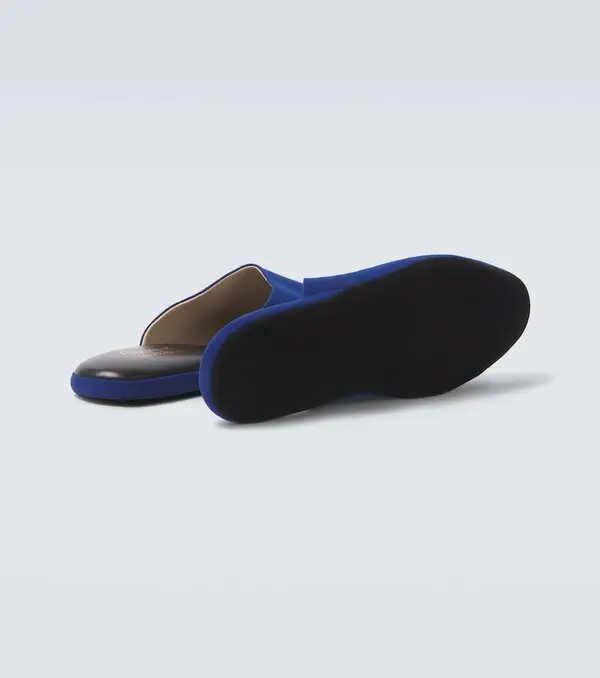 Charvet Suede Slippers - Blue