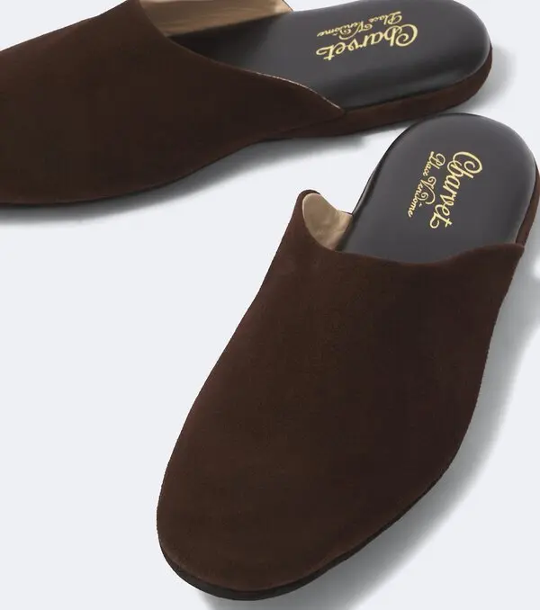 Charvet Suede Slippers - Brown