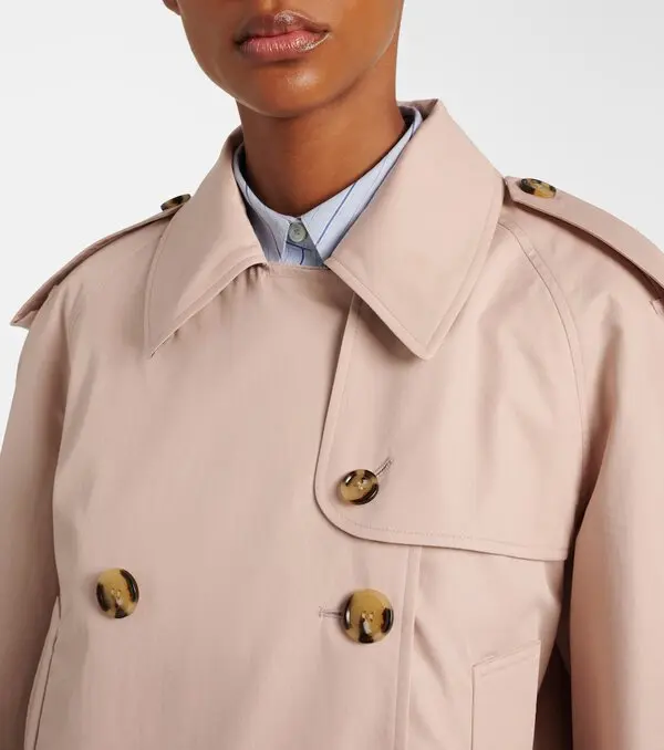 Burberry Cropped Cotton Gabardine Trench Coat